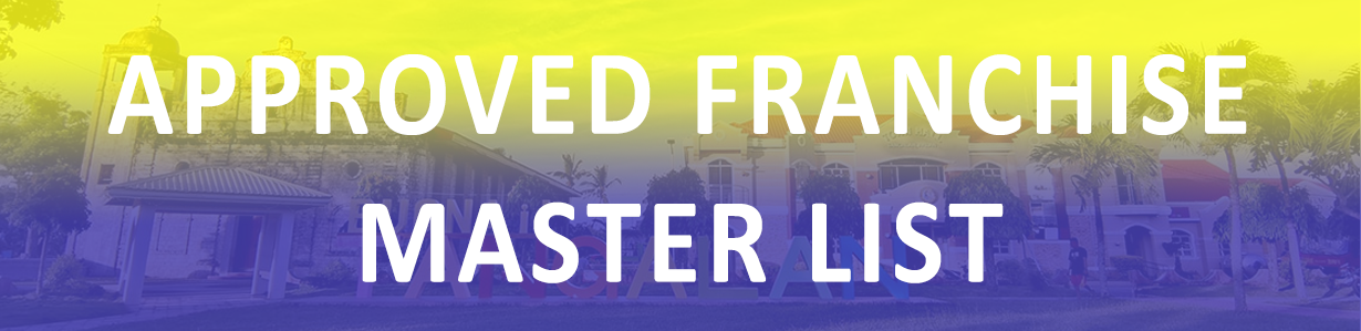 Approved Franchise Master List - The Official Website of Sangguniang ...